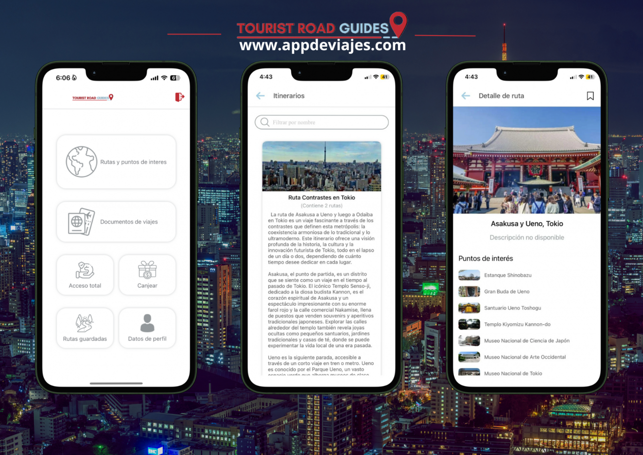 App Audioguía Ruta Contrastes Tokio - App de viajes